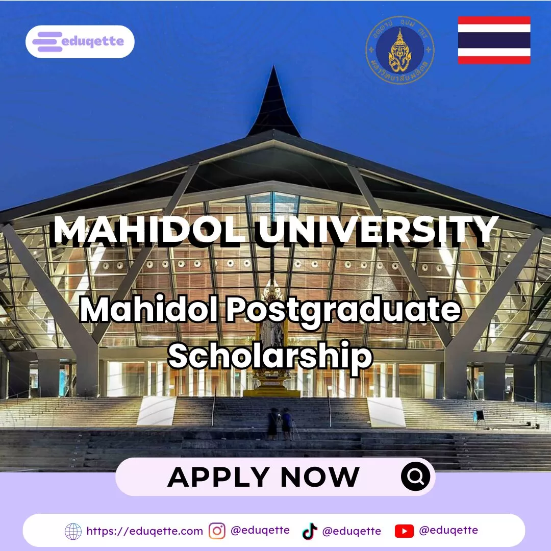 Mahidol University Scholarships 2024 Thailand - Eduqette