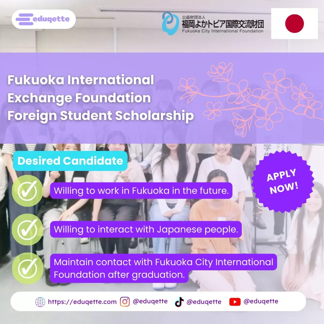 Fukuoka International Exchange Foundation Foreign Student Scholarship ...