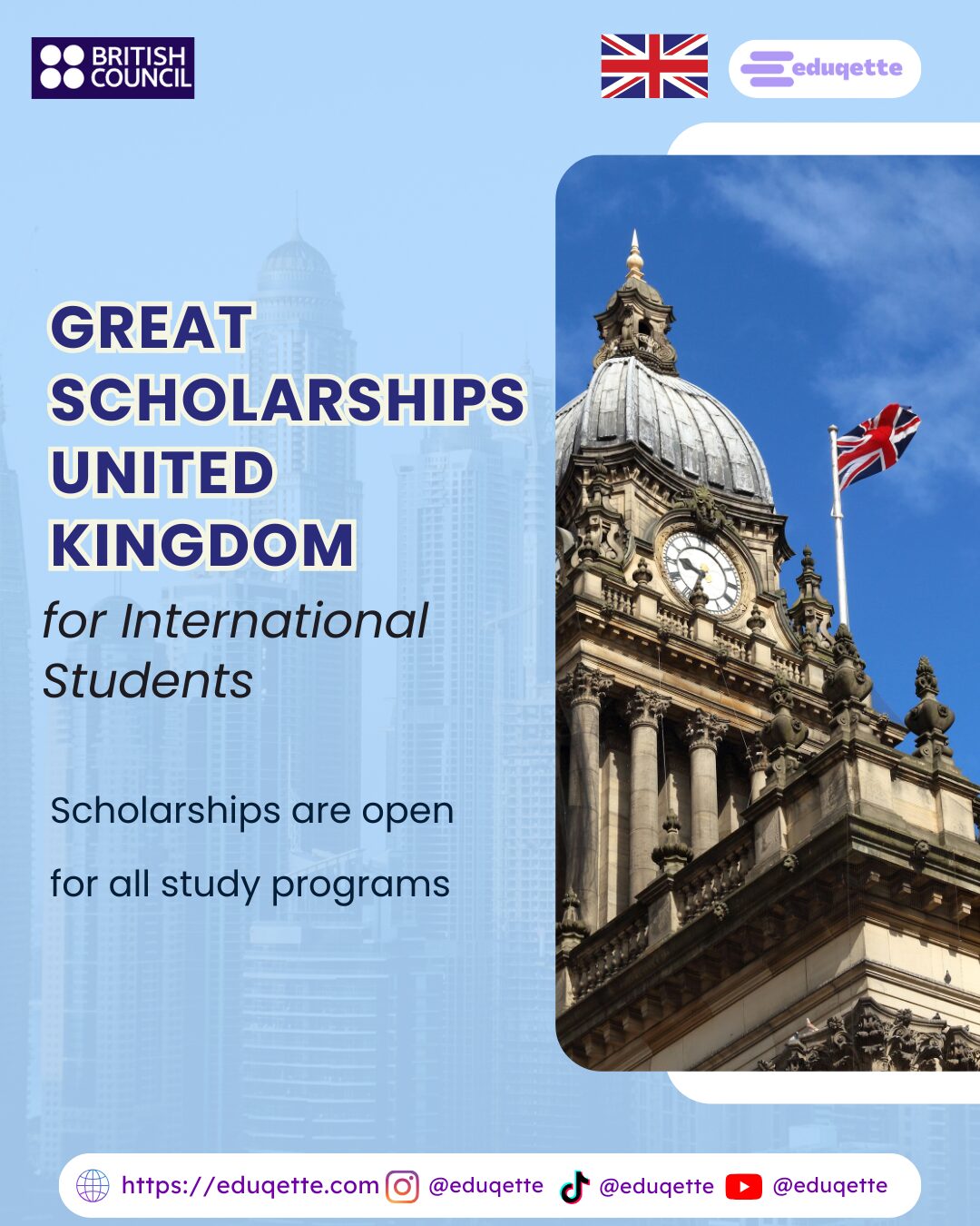 GREAT Scholarships – Study in the UK - Eduqette
