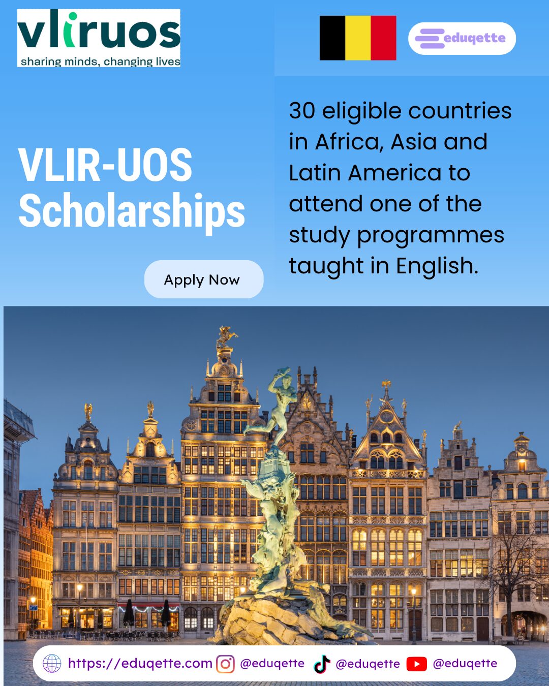 VLIR-UOS Study Scholarships (ICP Connect) - Eduqette